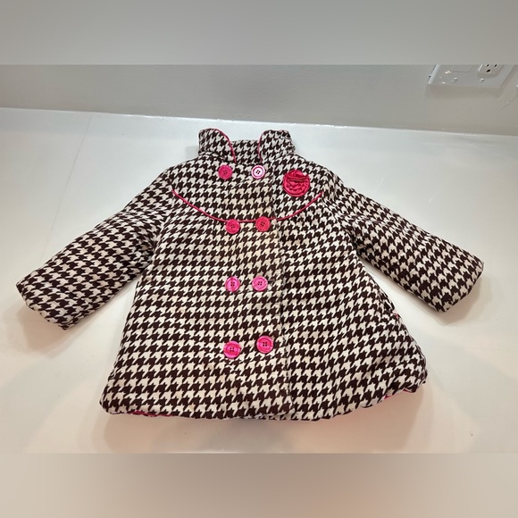 Jackets & Coats | Checkerboard 3t Girls Jacket With Pink Satin Lining ...